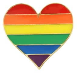 Pride Heart Pin Badge - Snuggle the Puppy